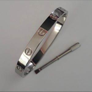 Jewelry | New Stainless Steel Love Screw Bangle Bracelet With ...